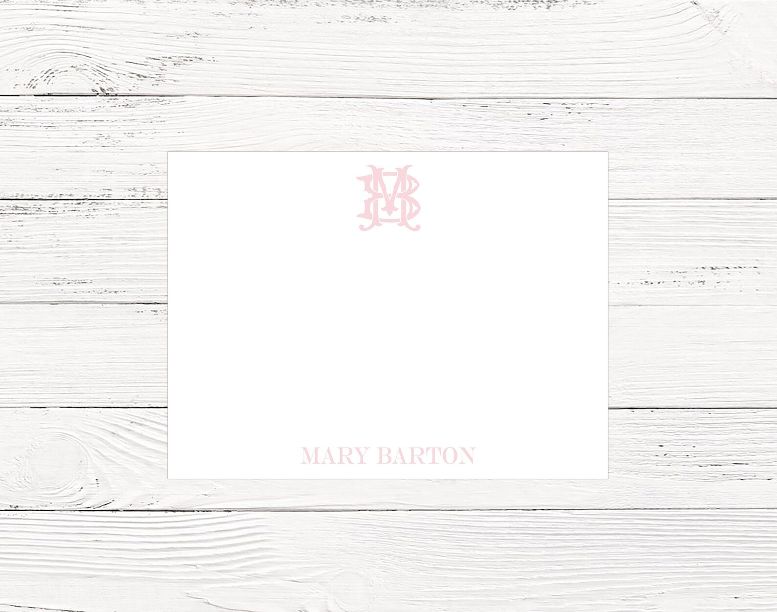 Chic Monogram Flat Note Cards for Girls - Etsy