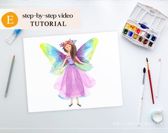 Whimsical Portraits Watercolor Tutorial for Beginners, DIY Artwork for ...