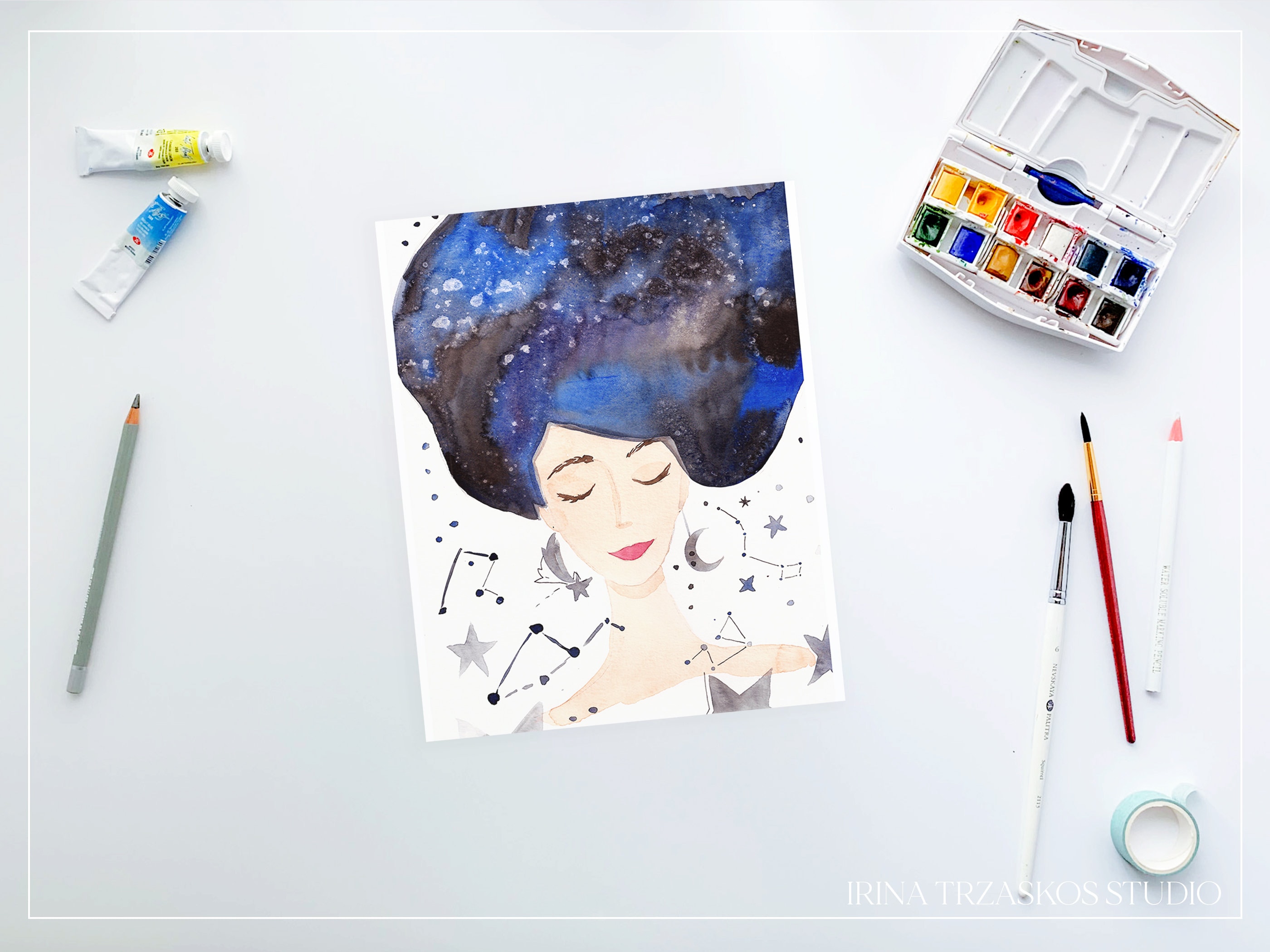 Whimsical Portraits - Watercolor Tutorial for Beginners, DIY Artwork ...