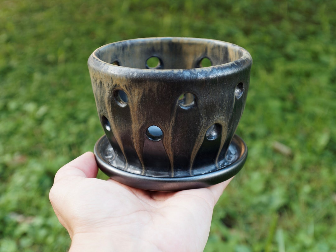 Handmade Pottery Orchid Pot, Wheel Thrown Flower Pot - Etsy