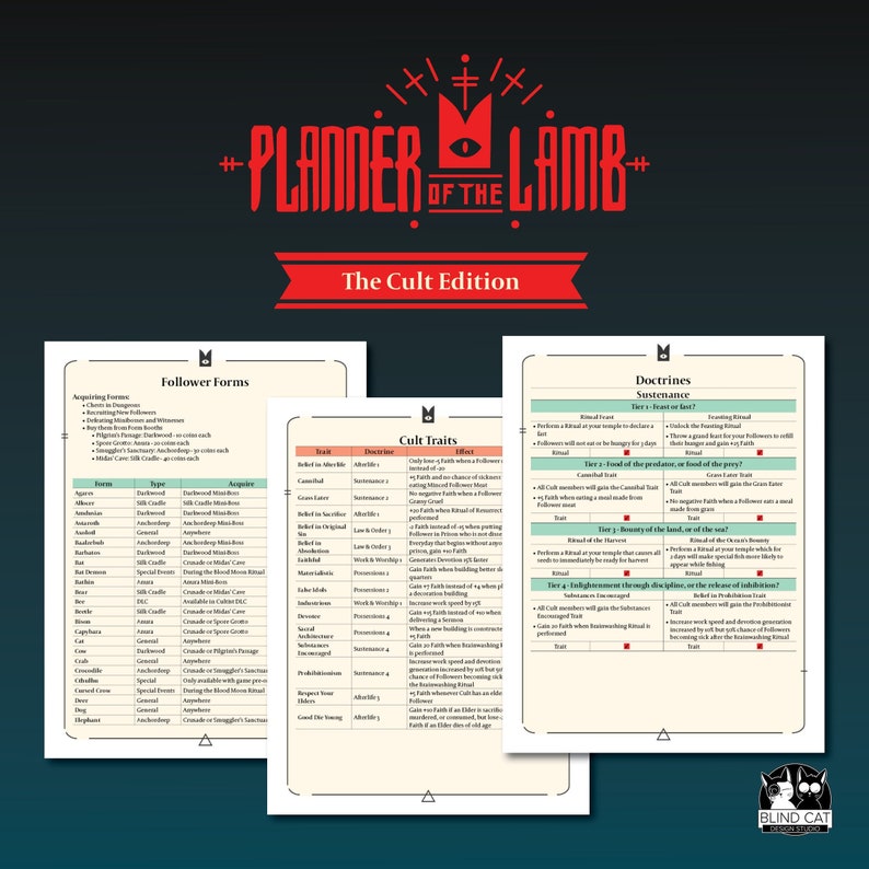 Planner of the Lamb | the Cult Edition - Etsy