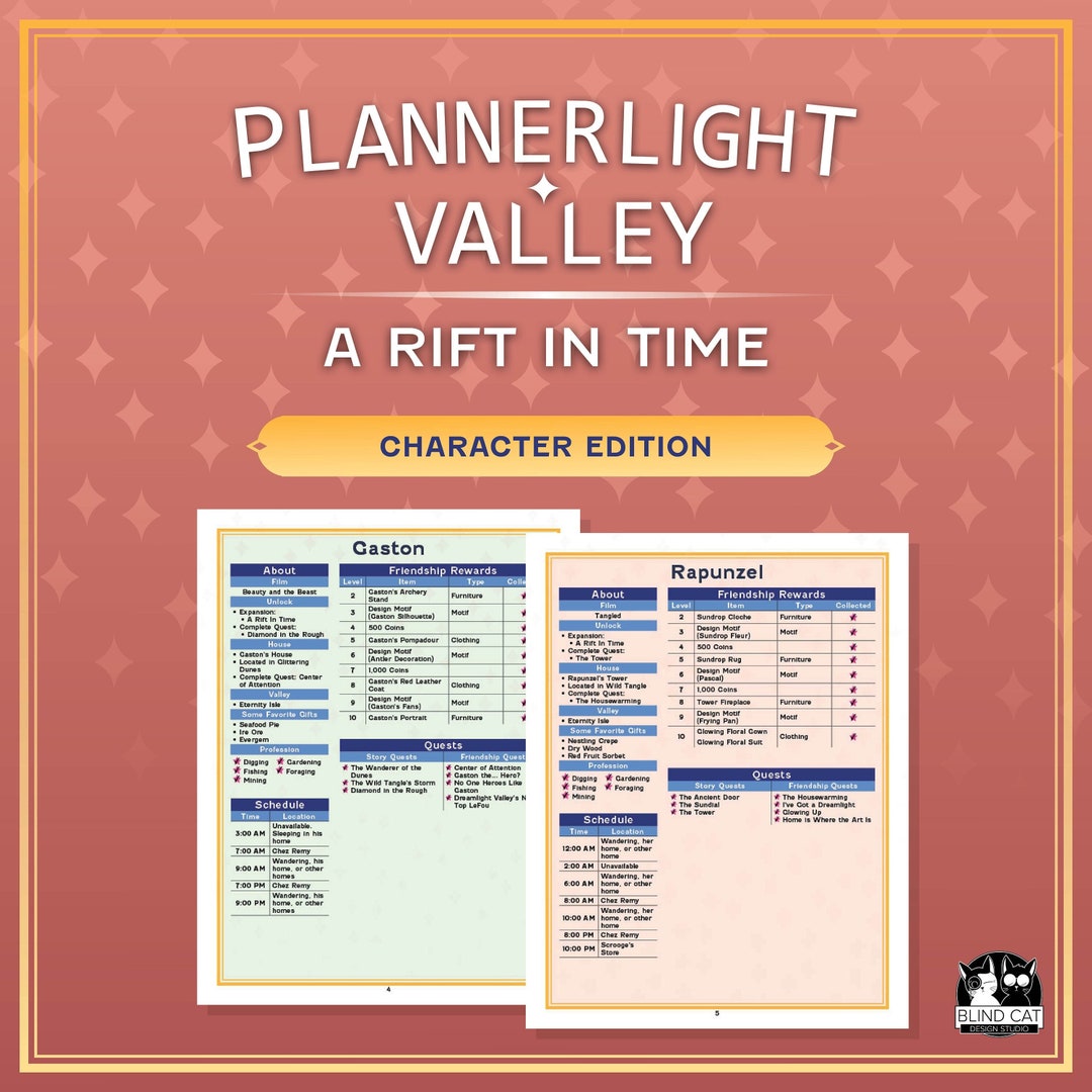 Plannerlight Valley - A Rift in Time | Character Edition - Etsy