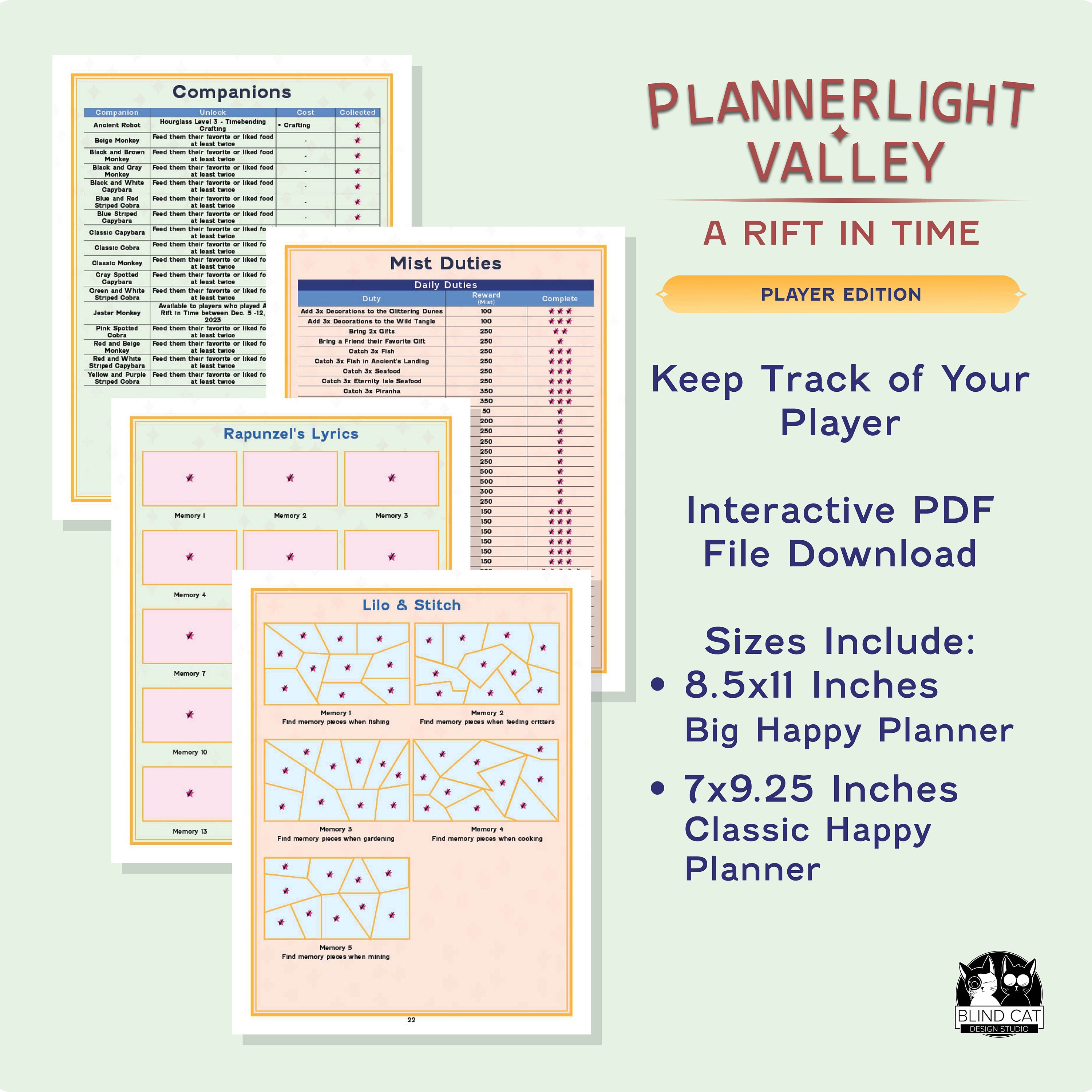 Plannerlight Valley - A Rift in Time | Player Edition - Etsy