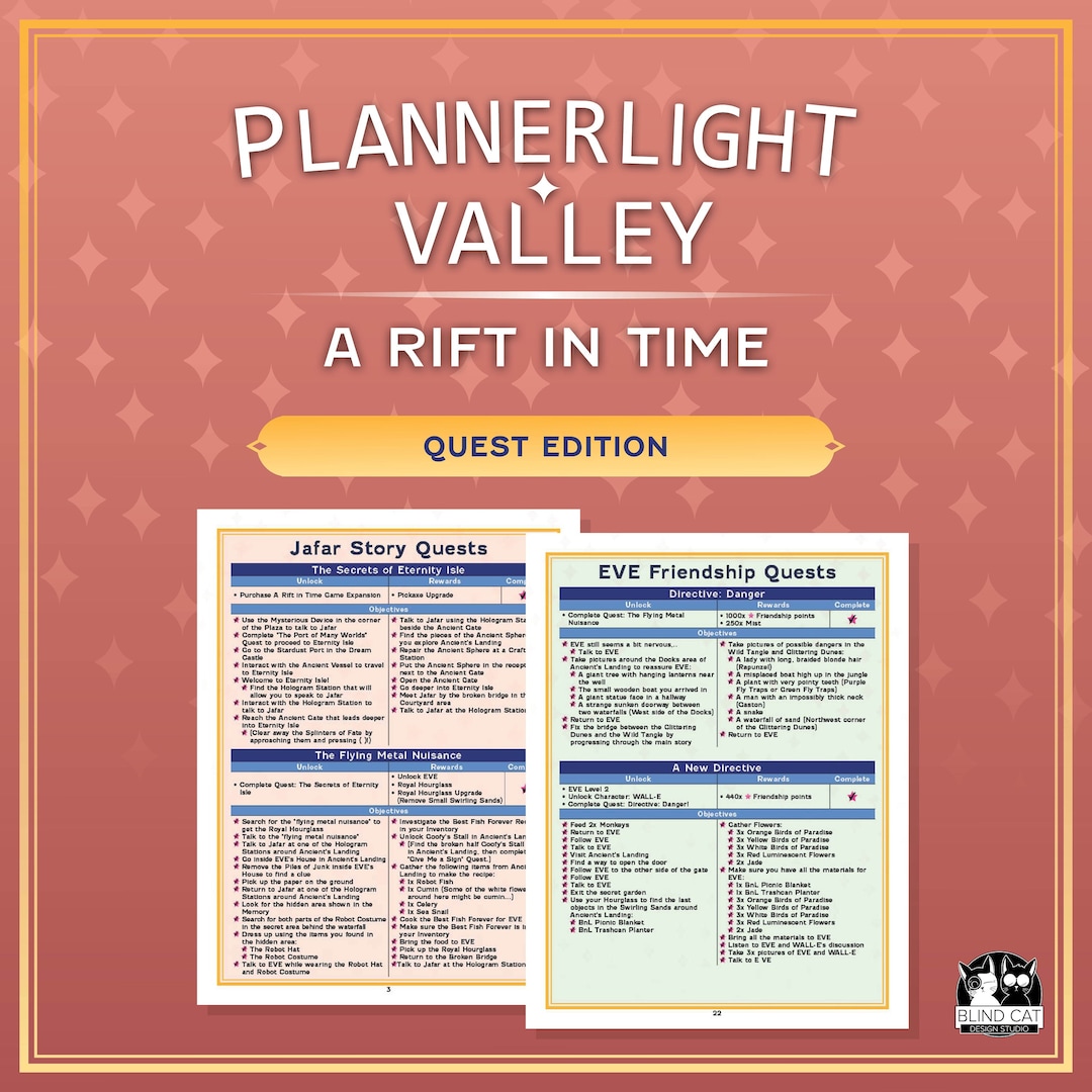Plannerlight Valley - A Rift in Time | Quest Edition - Etsy