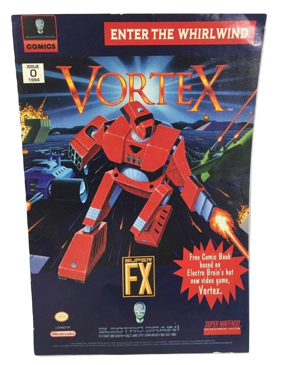 Vortex Comic 1994 0 Good Nintendo Whirlwind - Etsy
