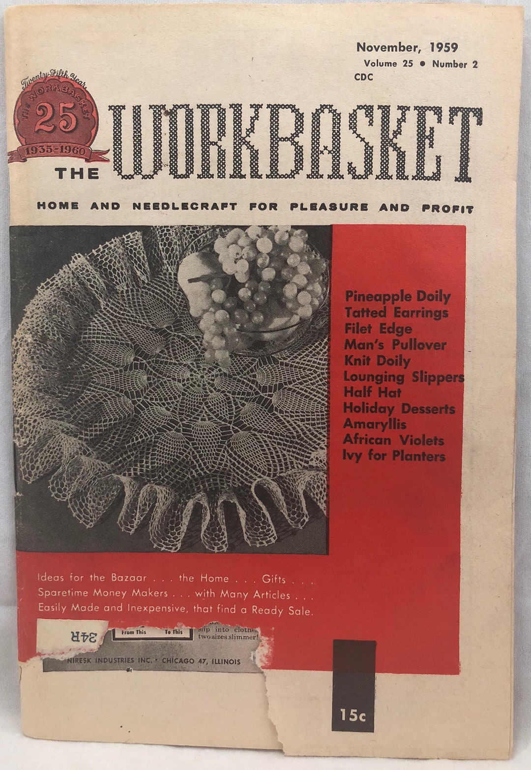 Workbasket Magazine Home Needlecraft Projects Vintage November - Etsy