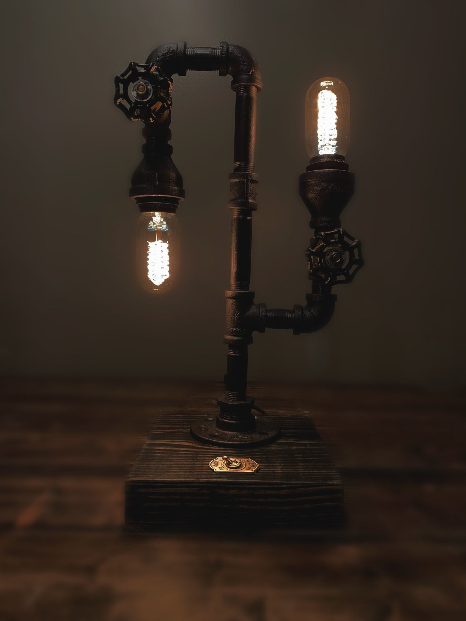 Custom Finishes/steampunk Edison Lamp/antique Toggle Switch/steampunk ...