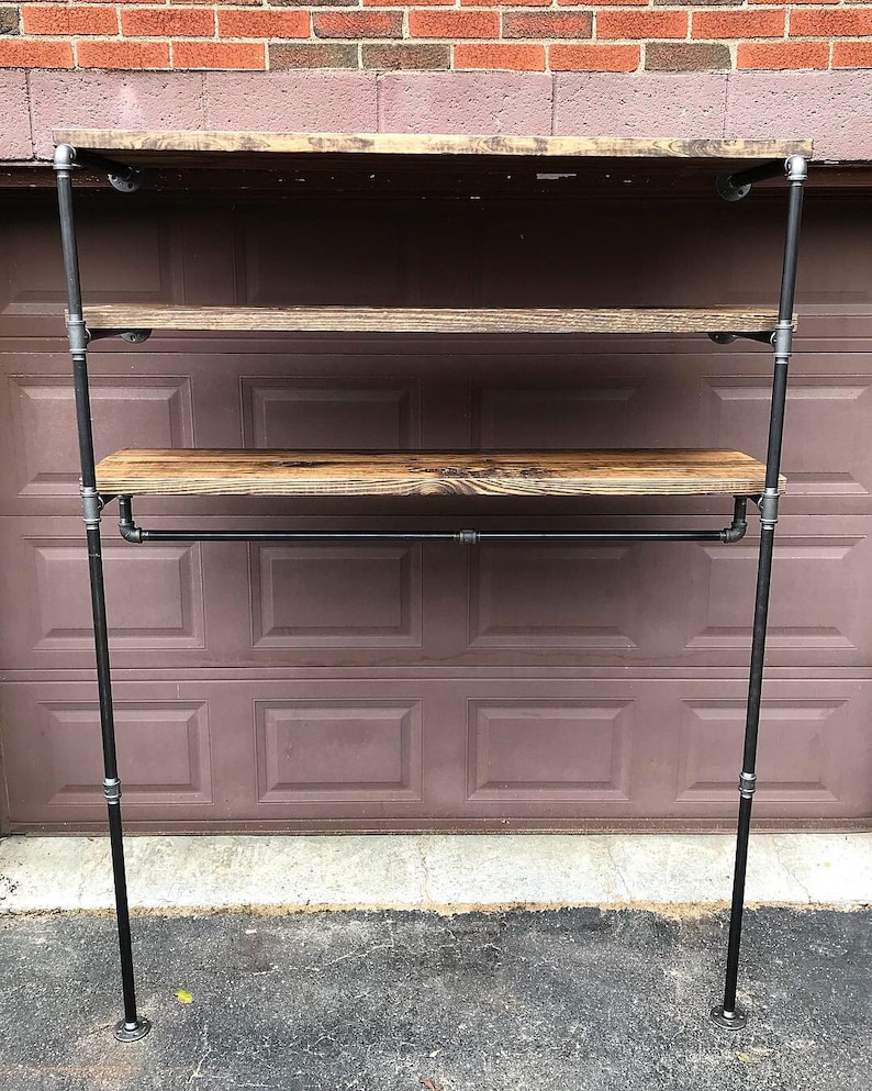 Custom closets/industrial retail display/pipe shelving/pipe | Etsy