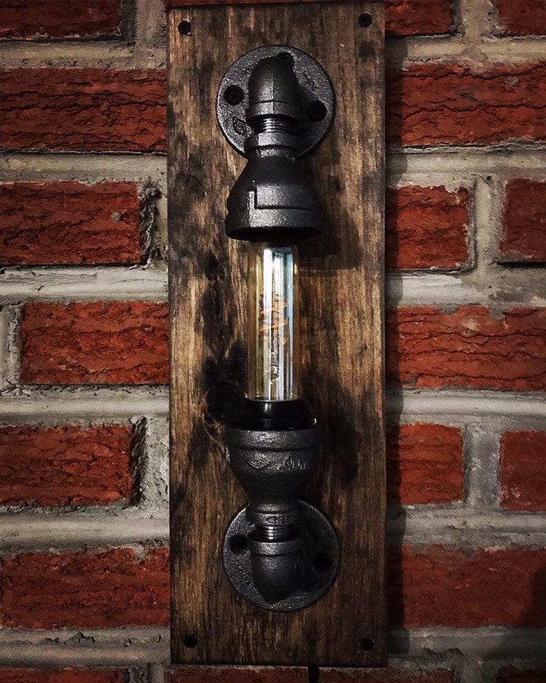 Custom Finishes/industrial Pipe Wall Sconce/steampunk - Etsy