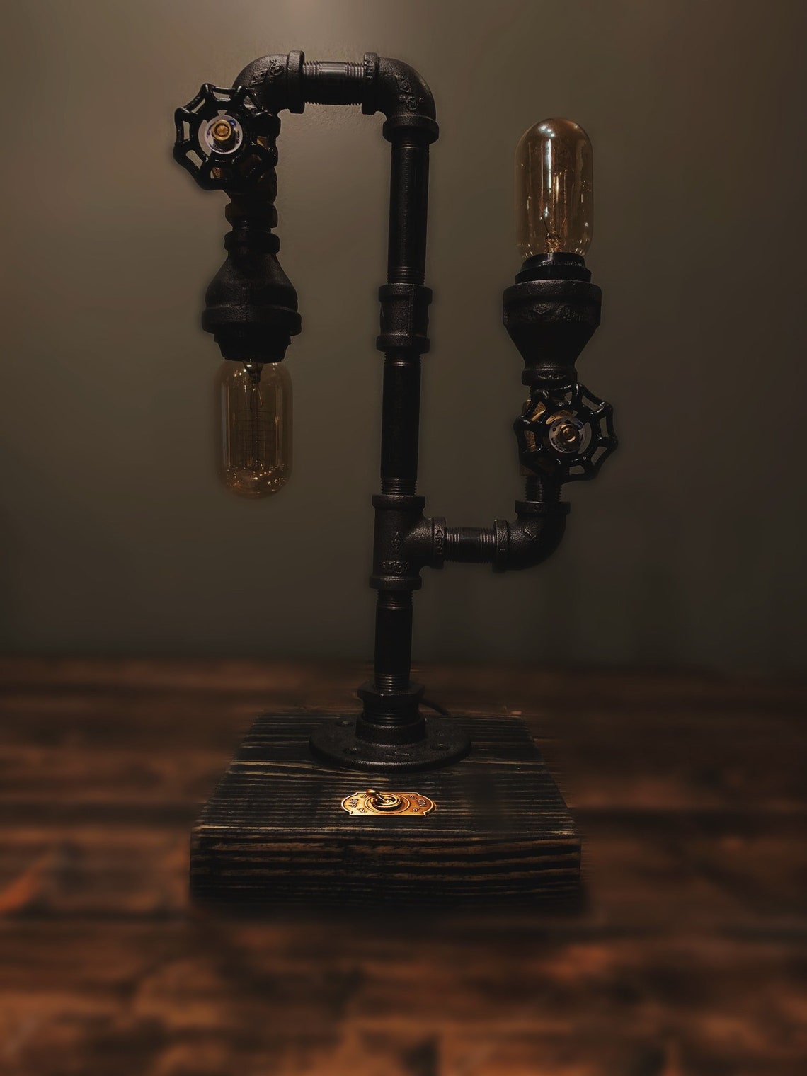 Custom Finishes/steampunk Edison Lamp/antique Toggle Switch/steampunk ...