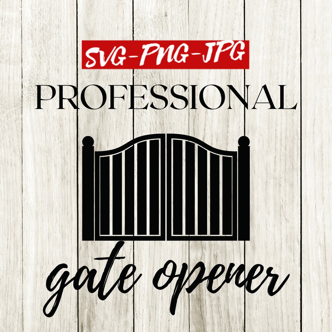 Professional Gate Opener SVG security guard svg gate opener | Etsy