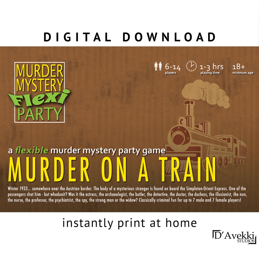 Classic 1930s Whodunit 6-14 Player Steam Train Murder Mystery Flexi ...