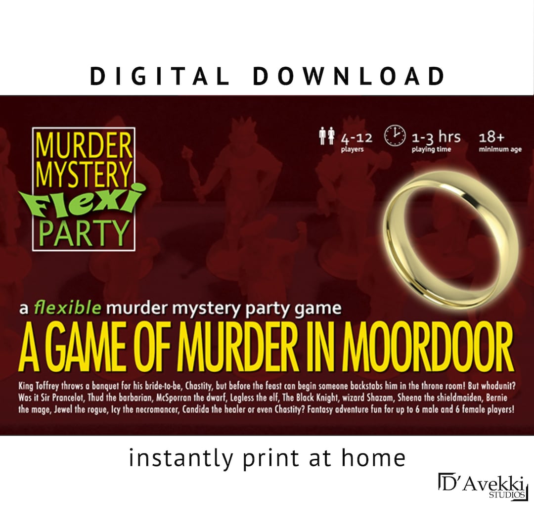 Epic Fantasy 4-12 Player Murder Mystery Flexi Party® Game [digital ...