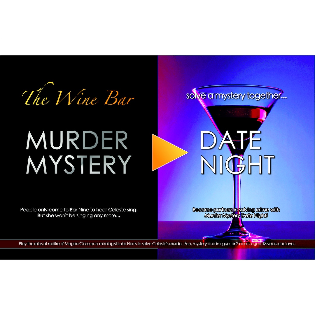 2-player Cocktail Themed Murder Mystery Date Night Game for Valentine's ...