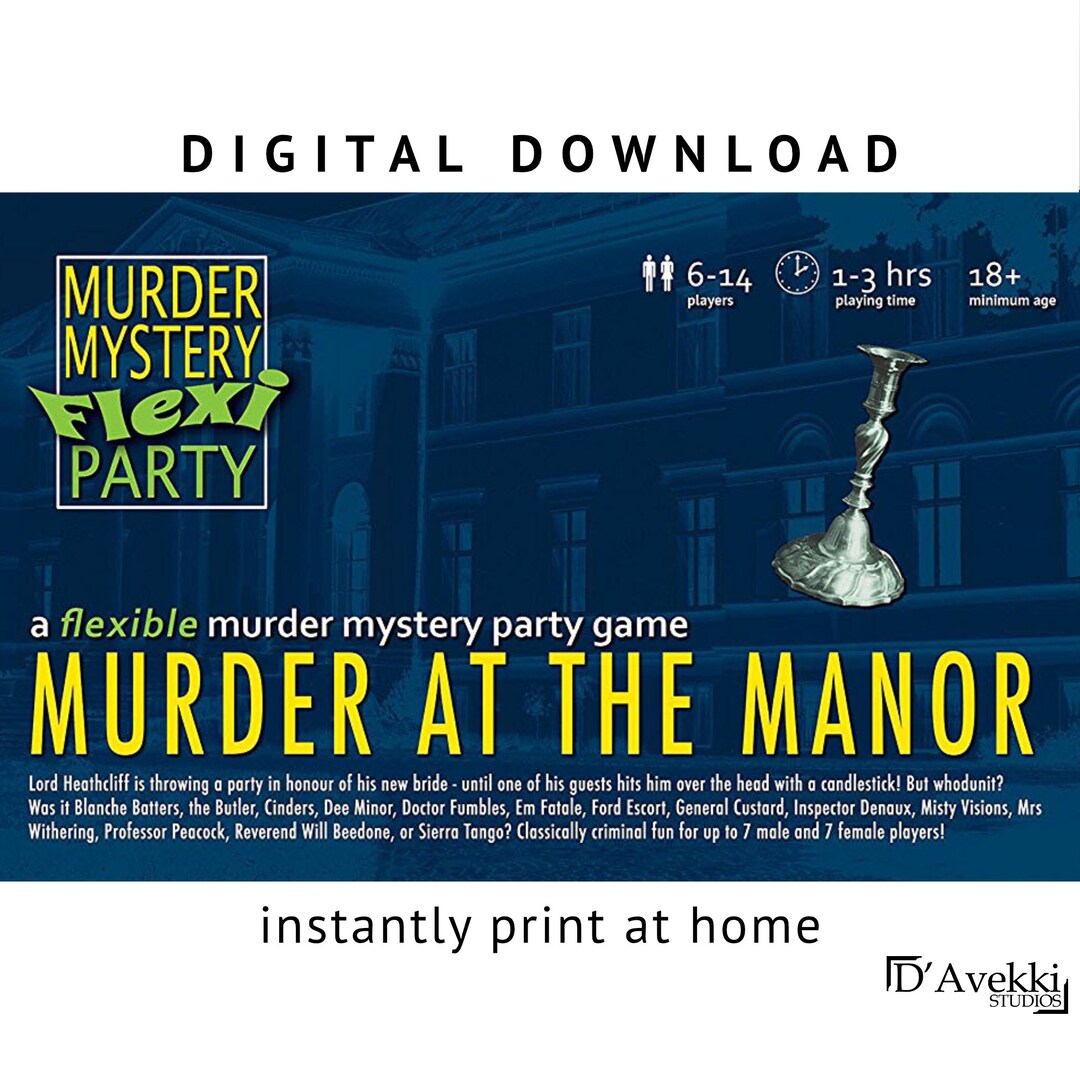 Classic Manor House Murder Mystery for up to 14 Players [digital ...