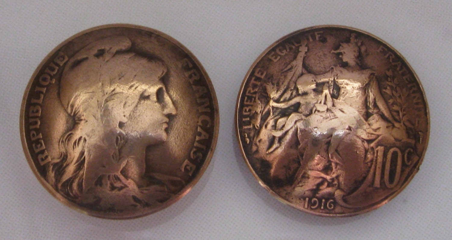 French Bronze Ten Centimes Coin Screw Lid Snuff Box / Stash - Etsy