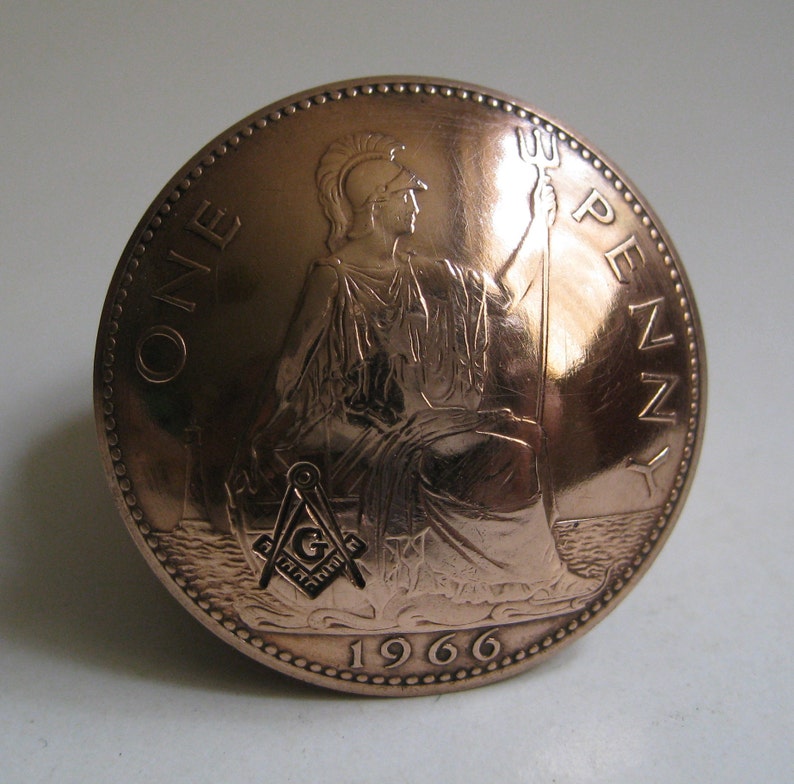 Masonic / Freemasonry Stamped British Penny Coin Snuff Box / - Etsy ...