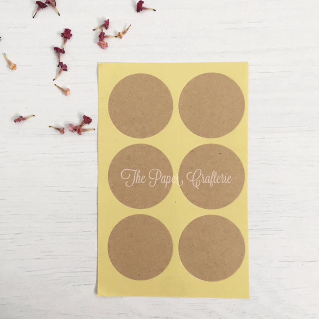 60 X Kraft Brown Round Blank Stickers Jar Labels Seals - Etsy