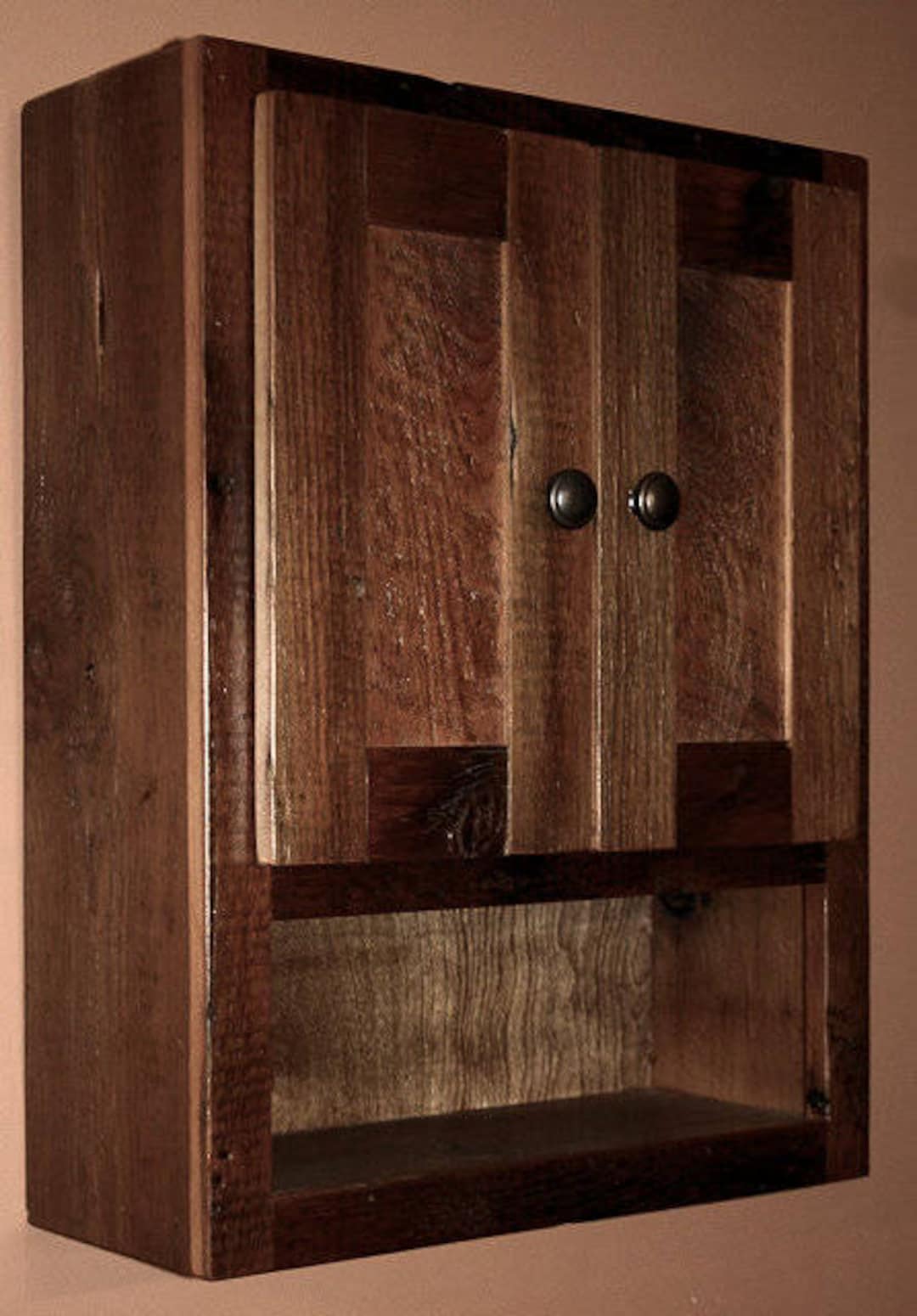 Reclaimed Wood Barn Wood Toilet Cabinet With Two Doors - Etsy