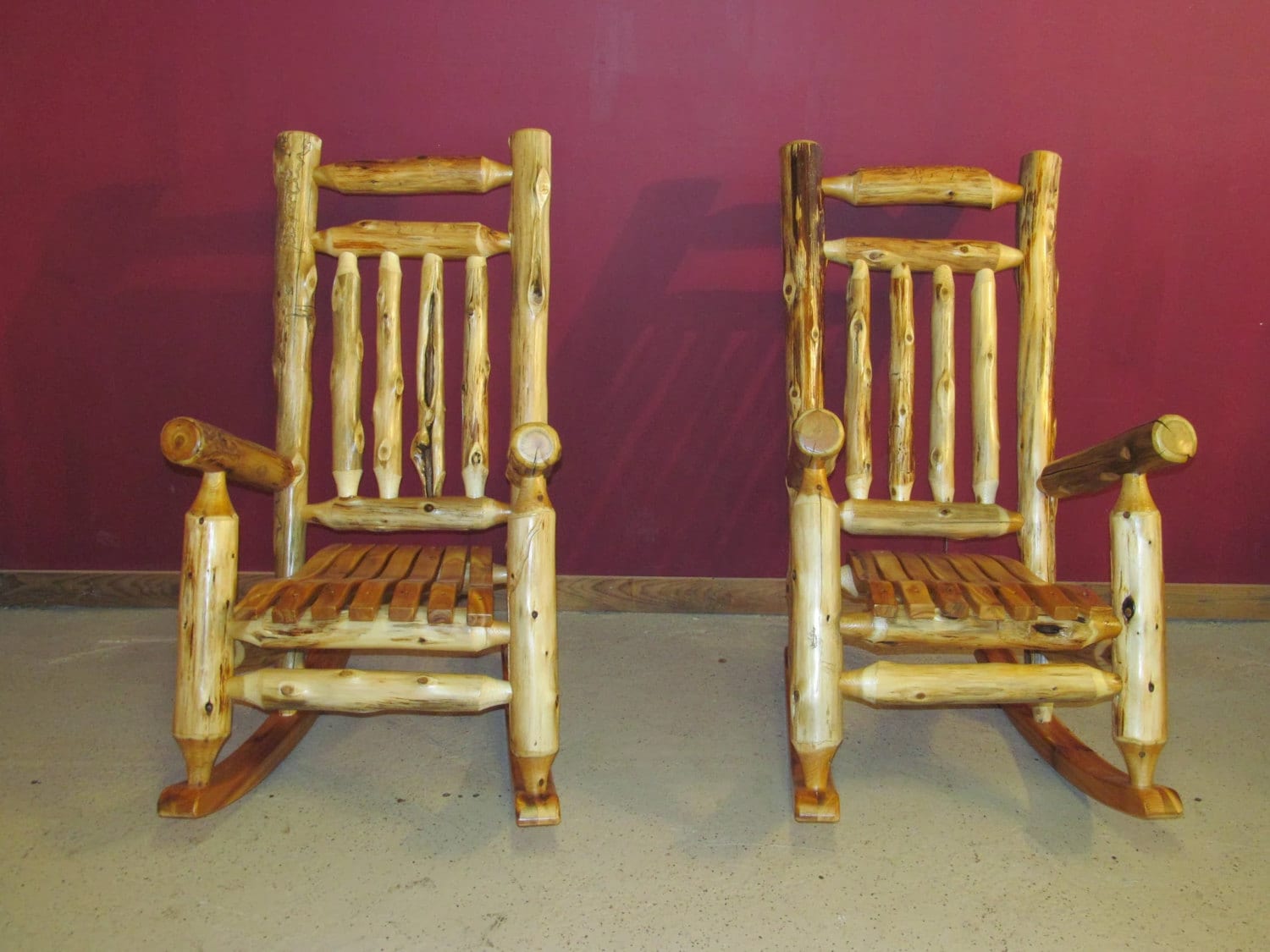 Rustic Cedar Log Rocking Chair - Etsy