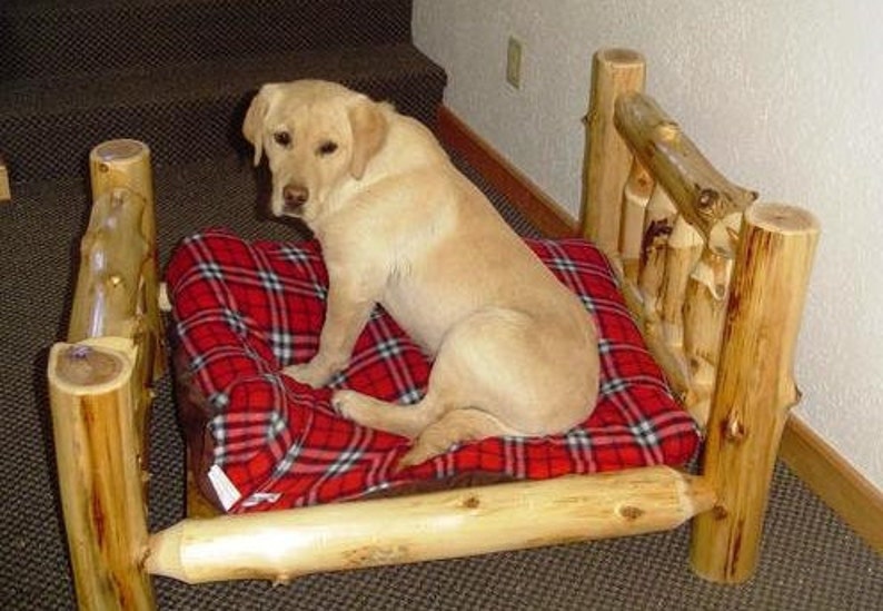 RUSTIC DOG BED - Cedar Log Dog Bed - Pet Bed - Etsy