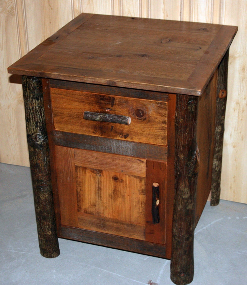 Lodge Style HICKORY LOG End TABLE - Etsy