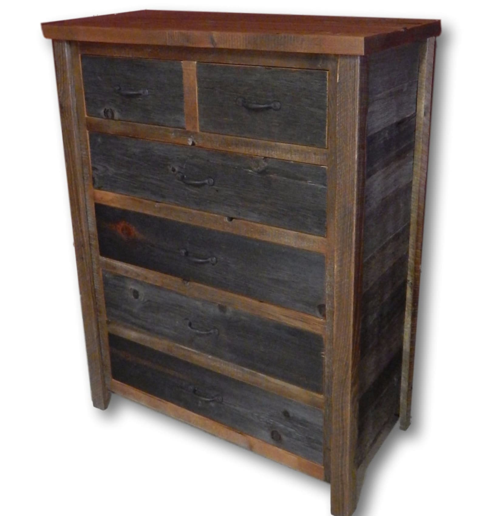 Reclaimed Barn Wood Six Drawer Dresser Chest - Etsy