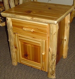 WHITE CEDAR Log End TABLE - Etsy