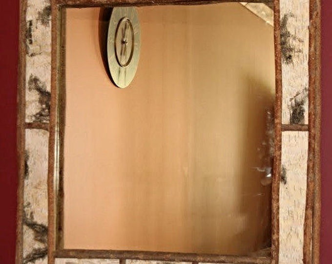 Birch Bark Mirror in Adirondack Style - Etsy
