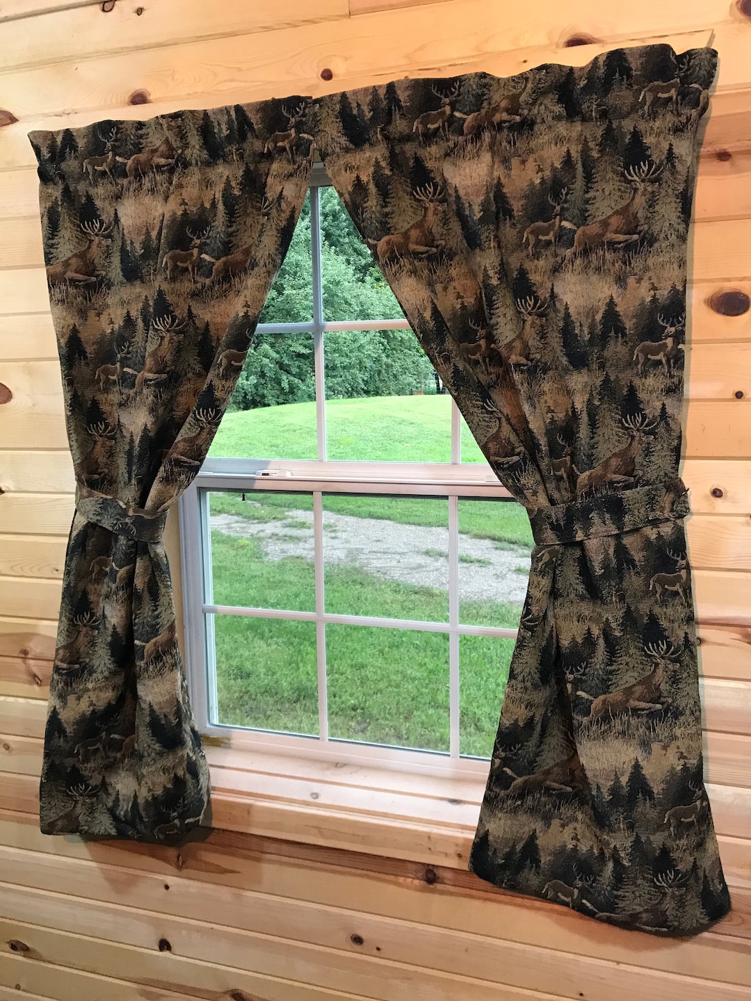 Rustic Curtains, Rustic Cabin Decor, Country Home Decor, Log Cabin - Etsy