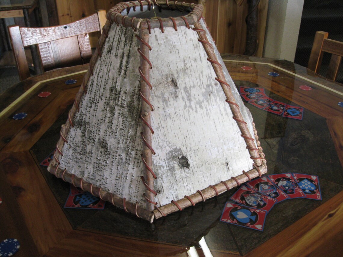 Birch Bark Lamp Shade - Rustic Lamps Shades - Etsy