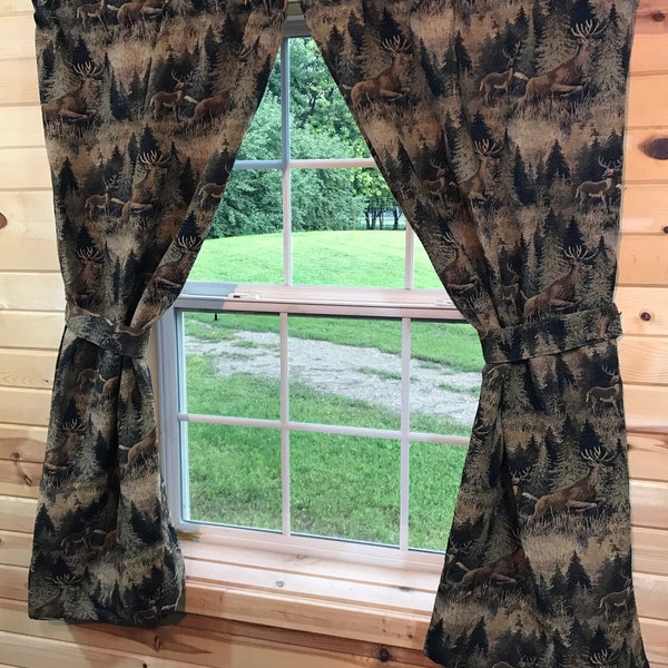 Rustic Curtains - Etsy
