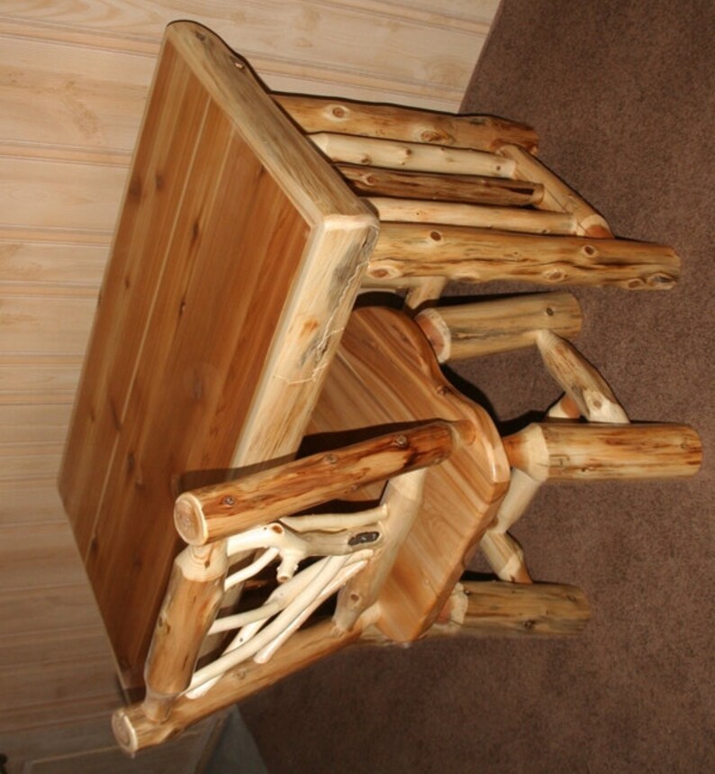 CEDAR LOG DESK Cedar Log Writing Desk | Etsy