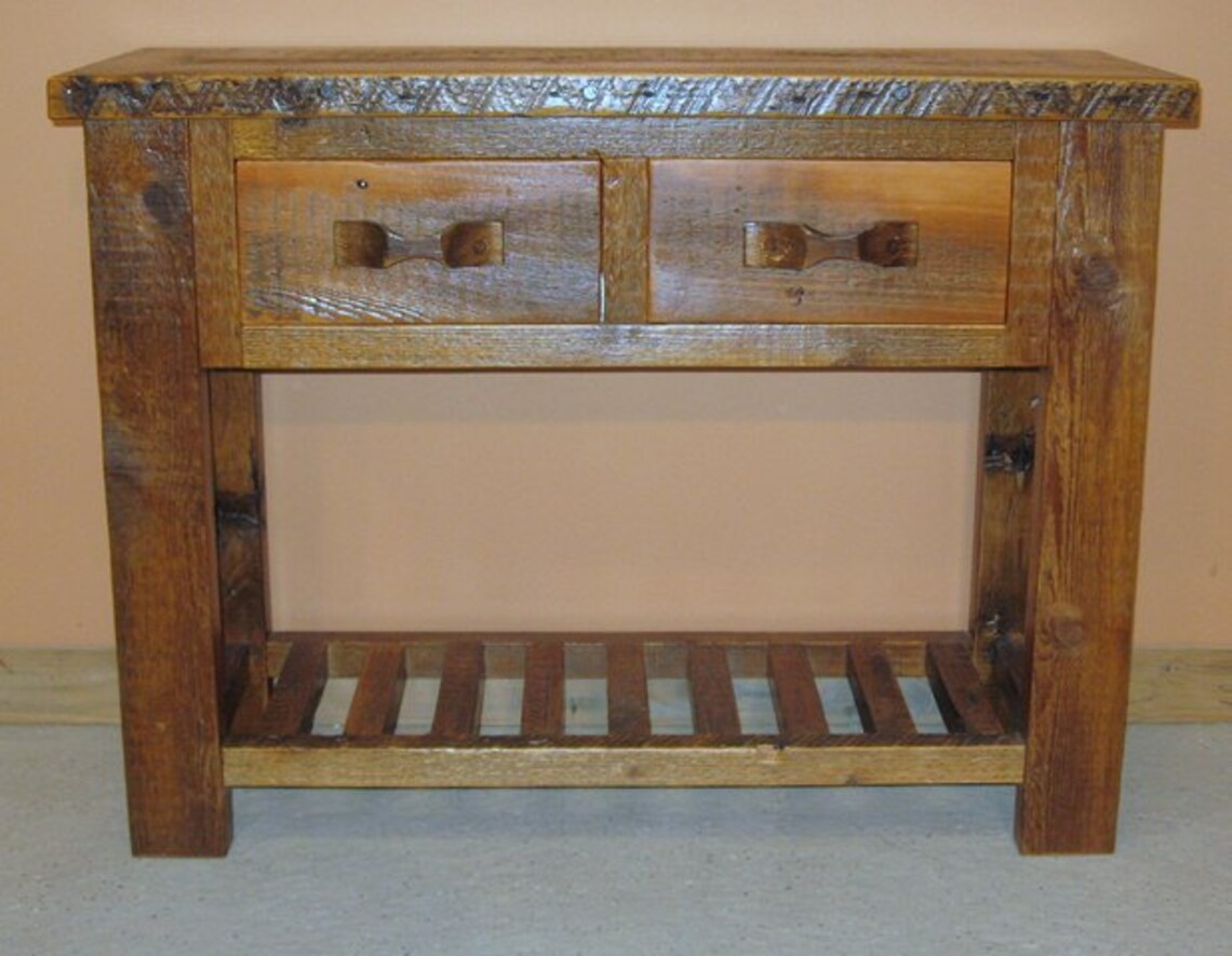 BARNWOOD SIDE TABLE | Etsy