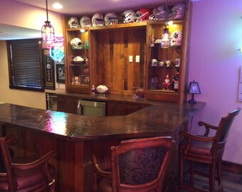 10 Ft Modern Dark Custom Wooden Bar Bar WNL61 - Etsy