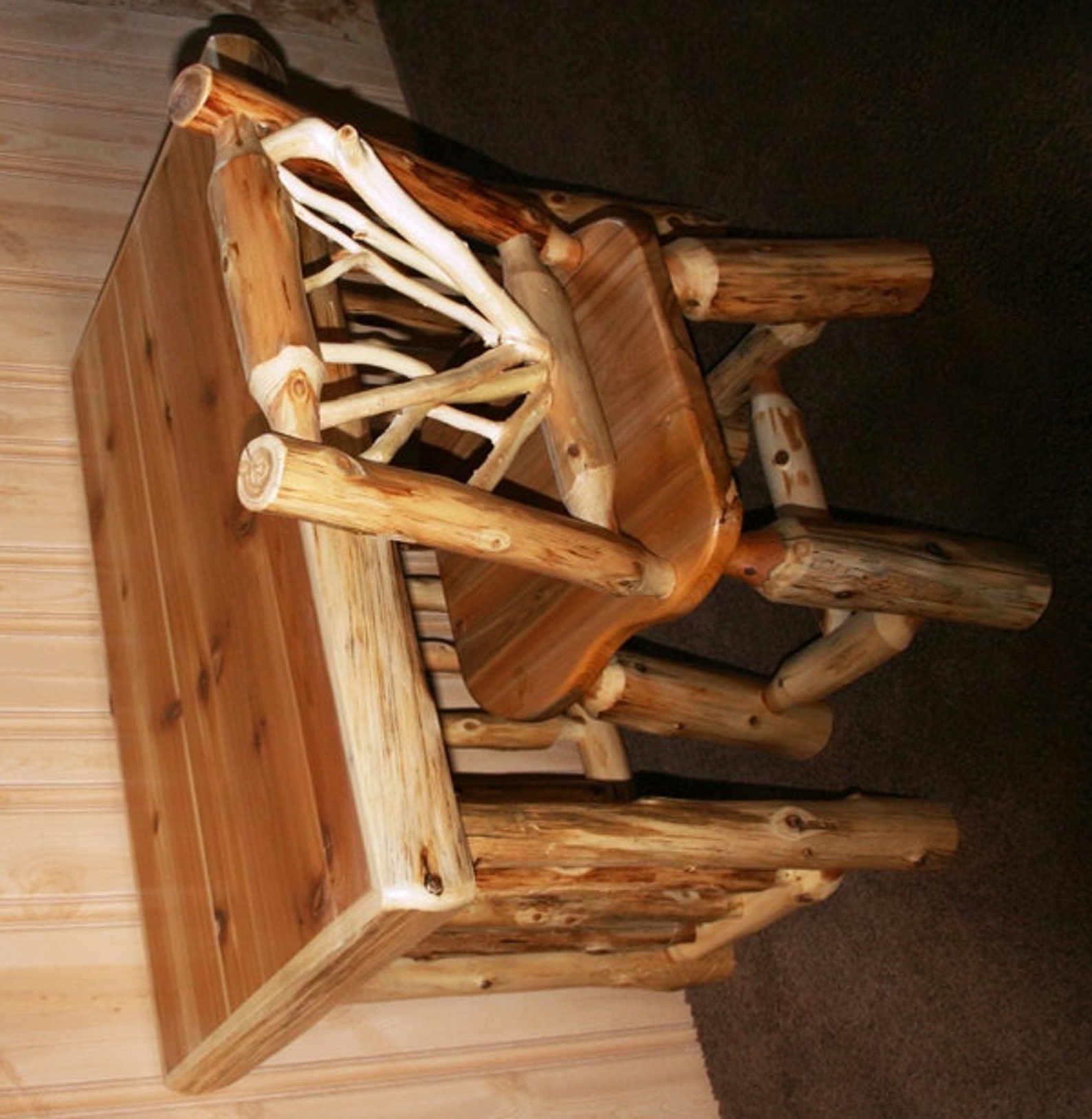 CEDAR LOG DESK Cedar Log Writing Desk | Etsy