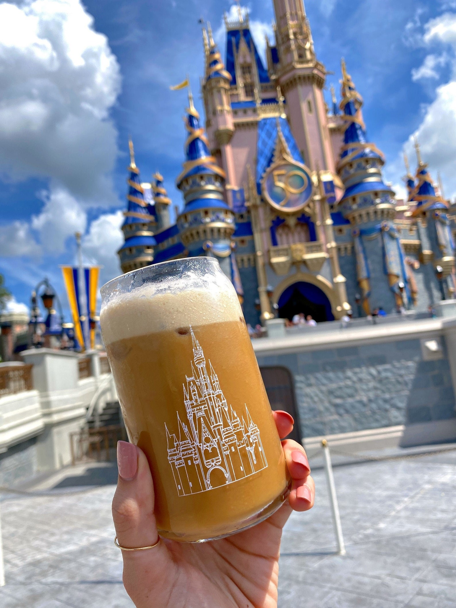 Cinderella Castle Coffee Can Glass Disney Inspired - Etsy