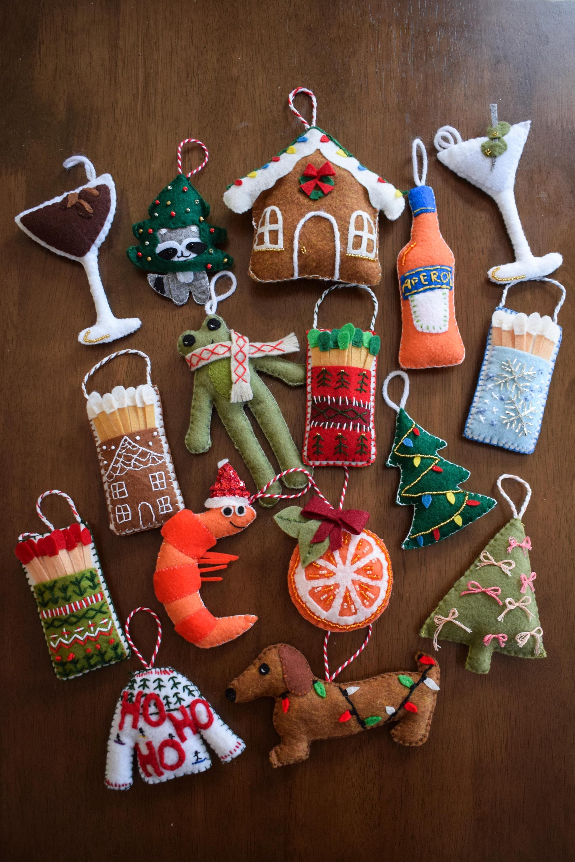 Felt Christmas Ornament Assortment | Handmade Holiday Decor - Etsy