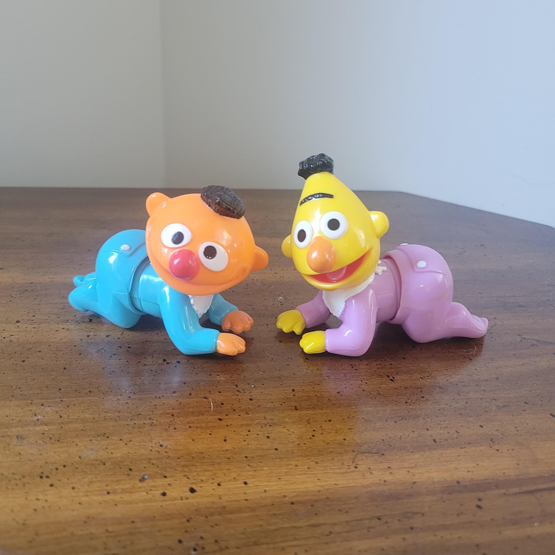 Vintage Wind up Crawling Baby Bert and Ernie Sesame Street Toys - Etsy