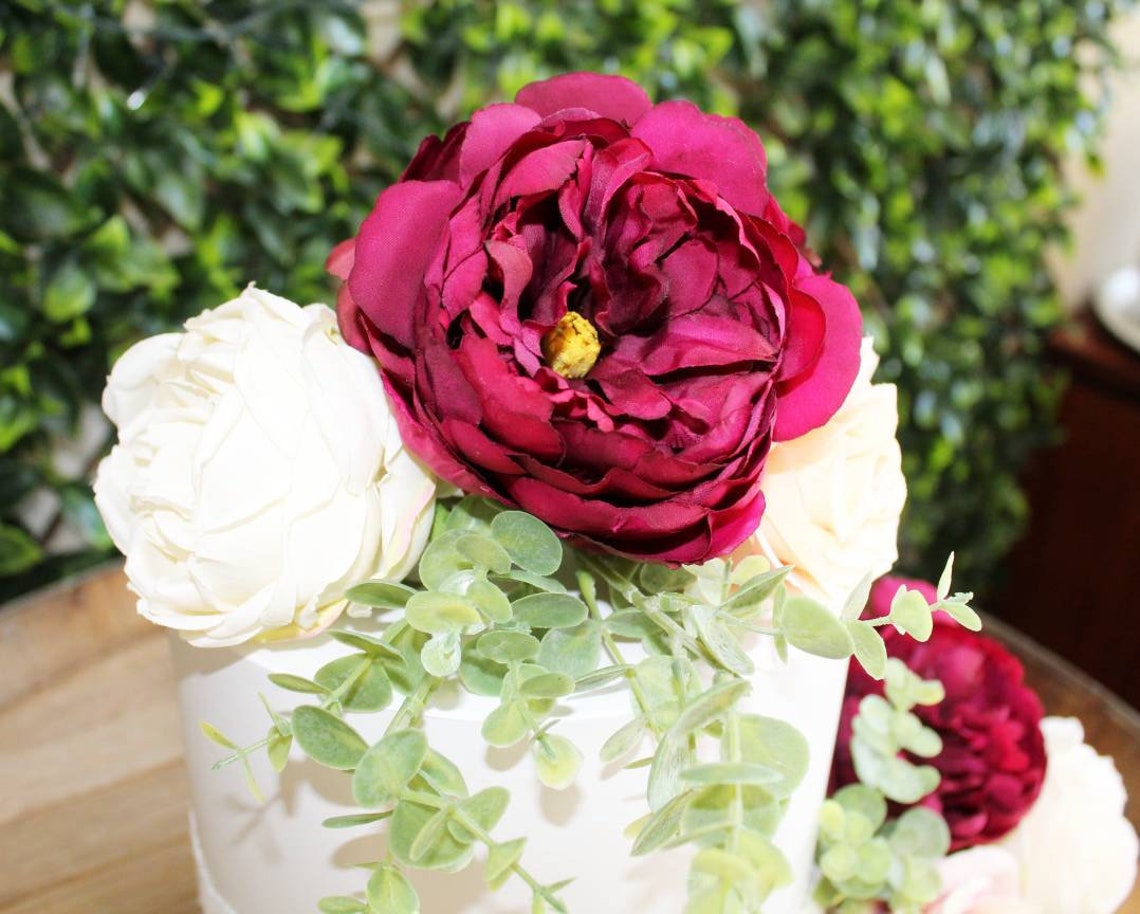 Wedding Cake Flowers 6 Large Stems including Burgundy | Etsy