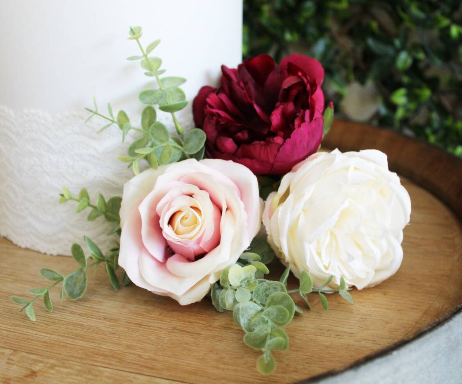 Wedding Cake Flowers 6 Large Stems including Burgundy | Etsy