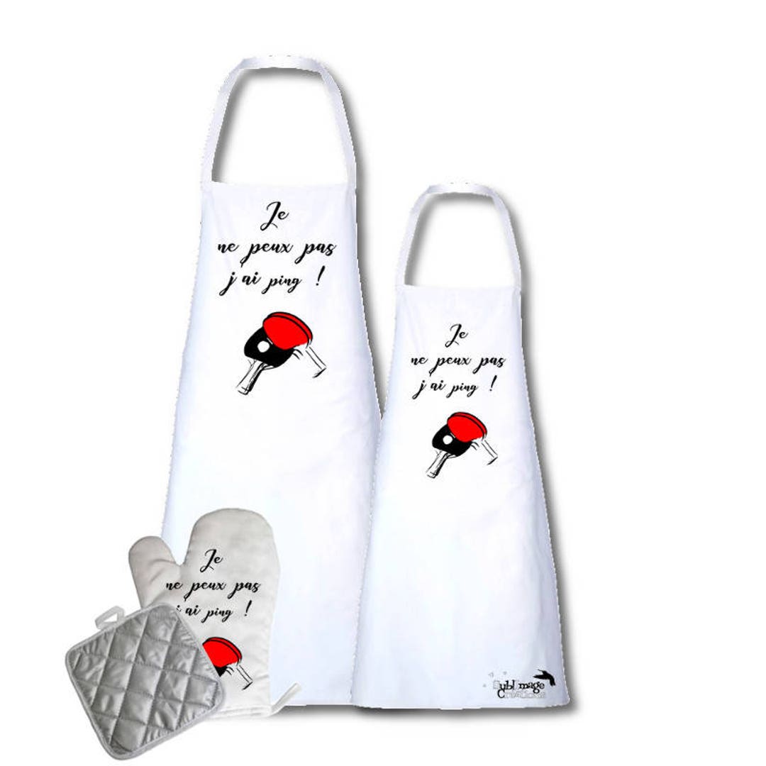 Personalized Kitchen Apron Table Tennis Ping-pong Gift Glove - Etsy