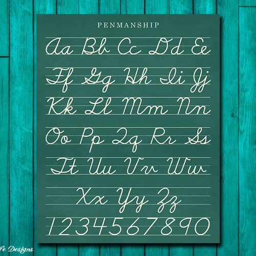 Classroom Decor. Cursive Alphabet Letters. Classroom Sign. | Etsy