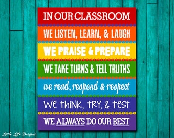 Classroom Rules Sign - Etsy