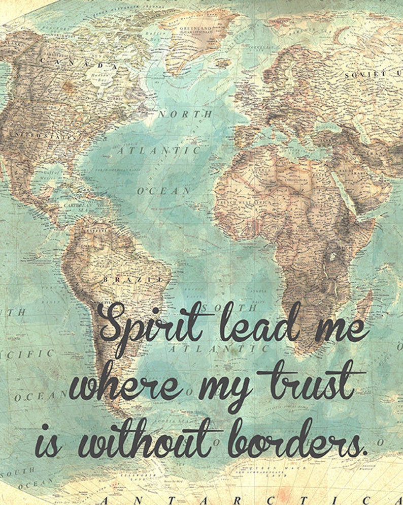 Spirit Lead Me Where My Trust is Without Borders. Christian - Etsy
