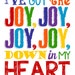 I've Got the JOY Down in My Heart Childrens Decor. Christian Decor ...
