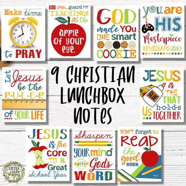 Christian School Lunch Notes - Etsy