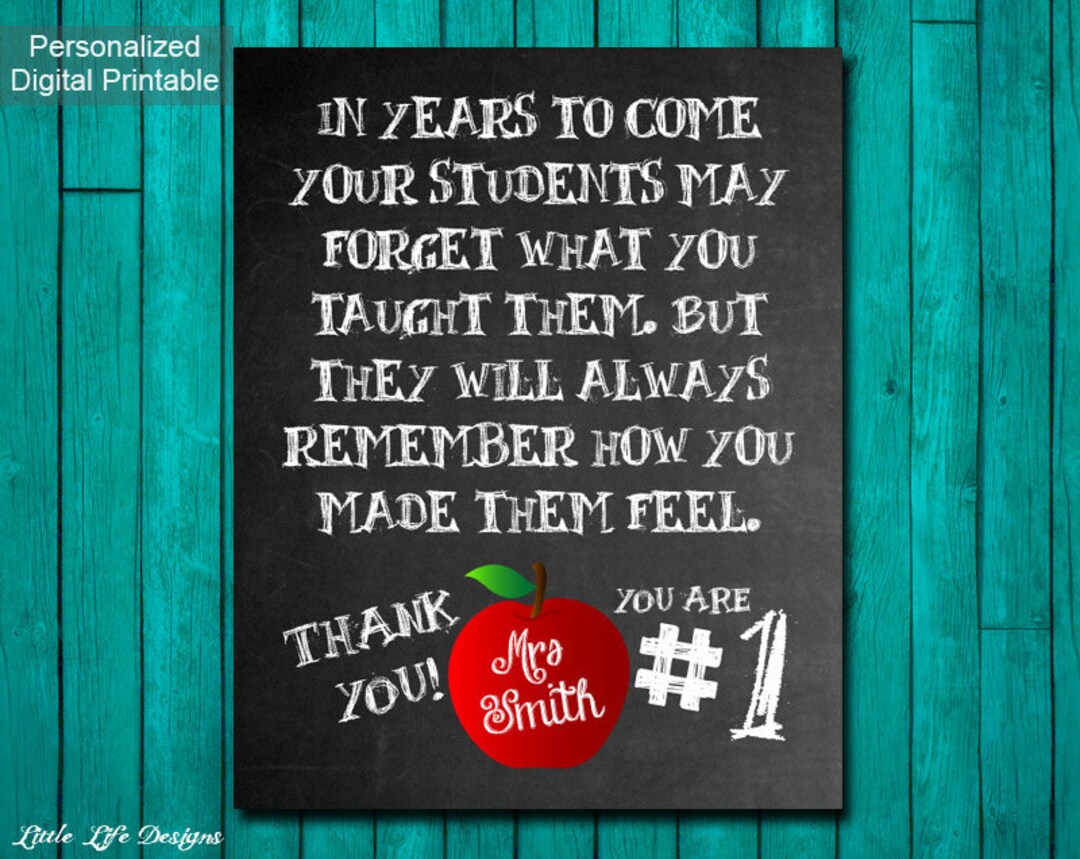 Gift for Teacher Classroom Sign. Teacher Appreciation Gift ...