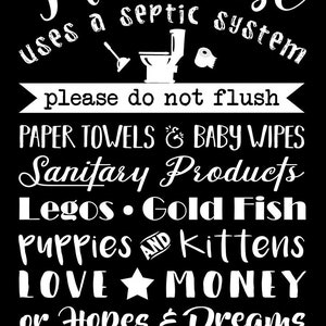Septic System Bathroom Sign. Septic Bathroom Sign. Septic System Sign ...