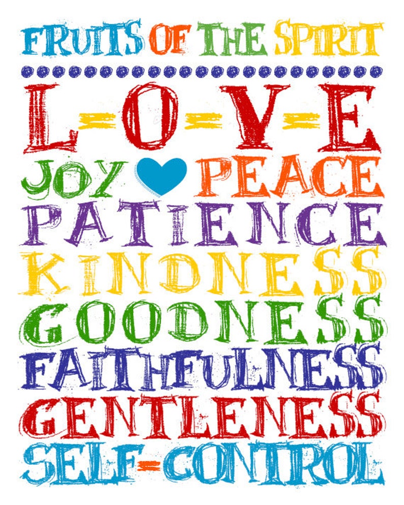Fruit of the Spirit Wall Art. Christian Wall Art. Scripture. Christian ...